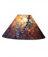 Blue and Rust Lamp Shade - Rustic Artistry