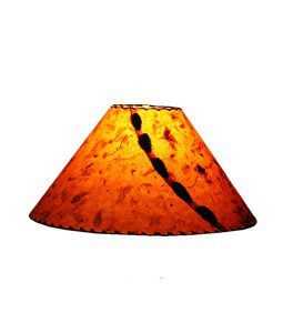 Blue and Rust Lamp Shade - Rustic Artistry