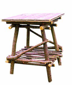 Rustic Square Willow End Table