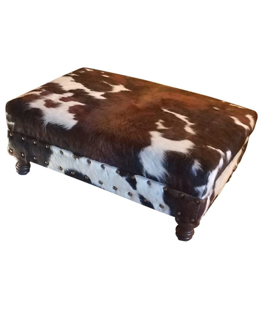 Cowhide stool ottoman store