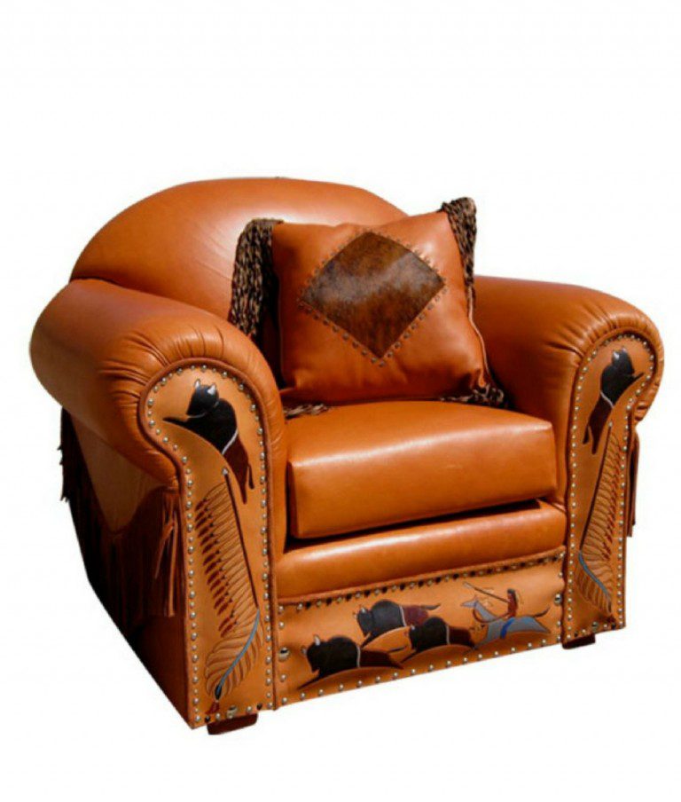 Buffalo Run Leather Chair - Western / Southwestern Furniture