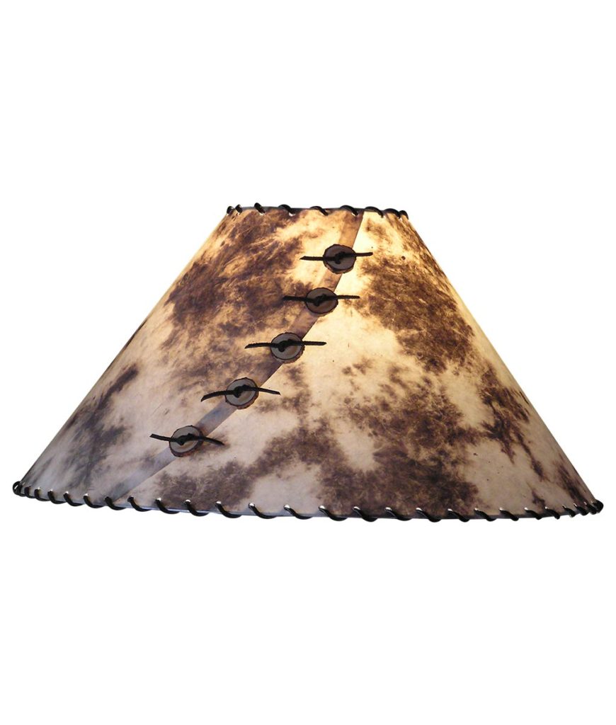 Ivory and Brown Lamp Shade - Rustic Artistry