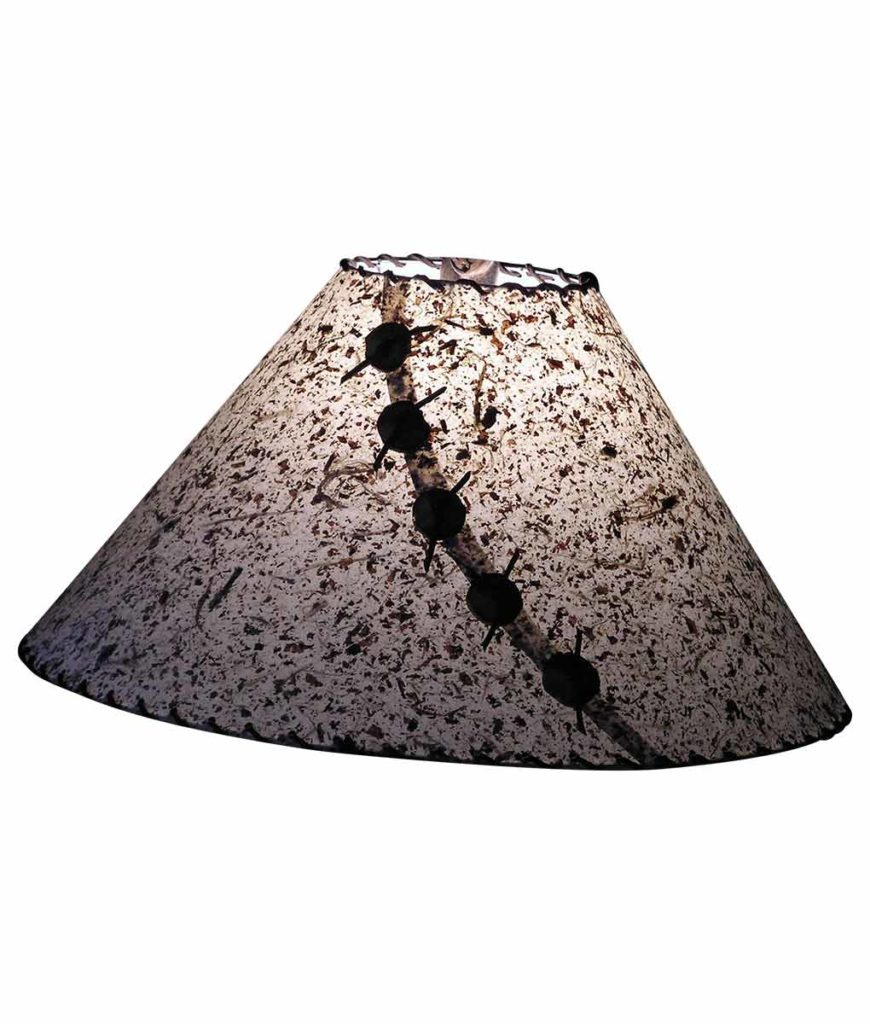 Blue and Rust Lamp Shade - Rustic Artistry