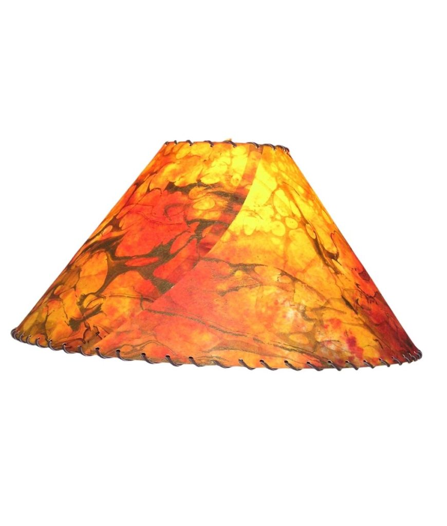 Blue and Rust Lamp Shade - Rustic Artistry