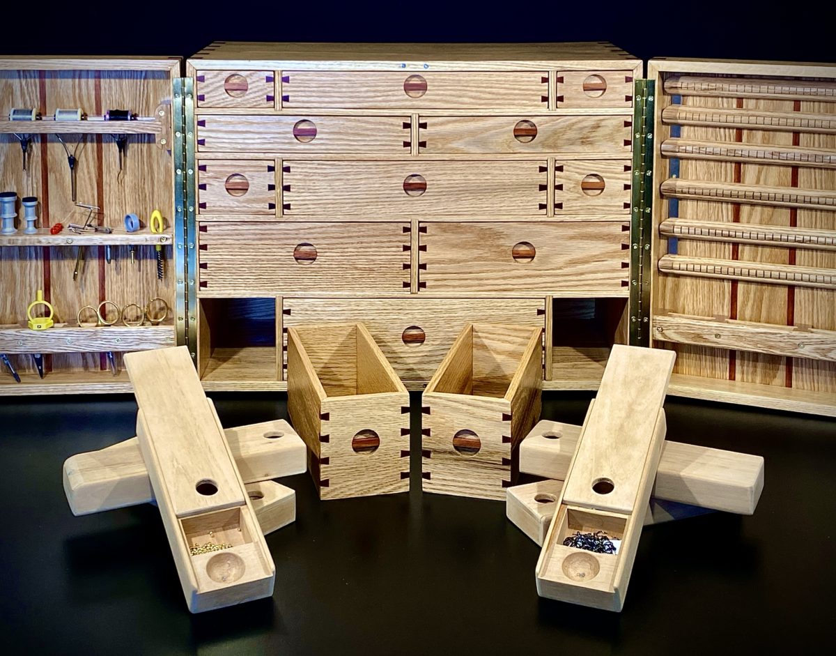 Fly Tying Cabinet - Handcrafted, Perfect Fly Fishing Gift